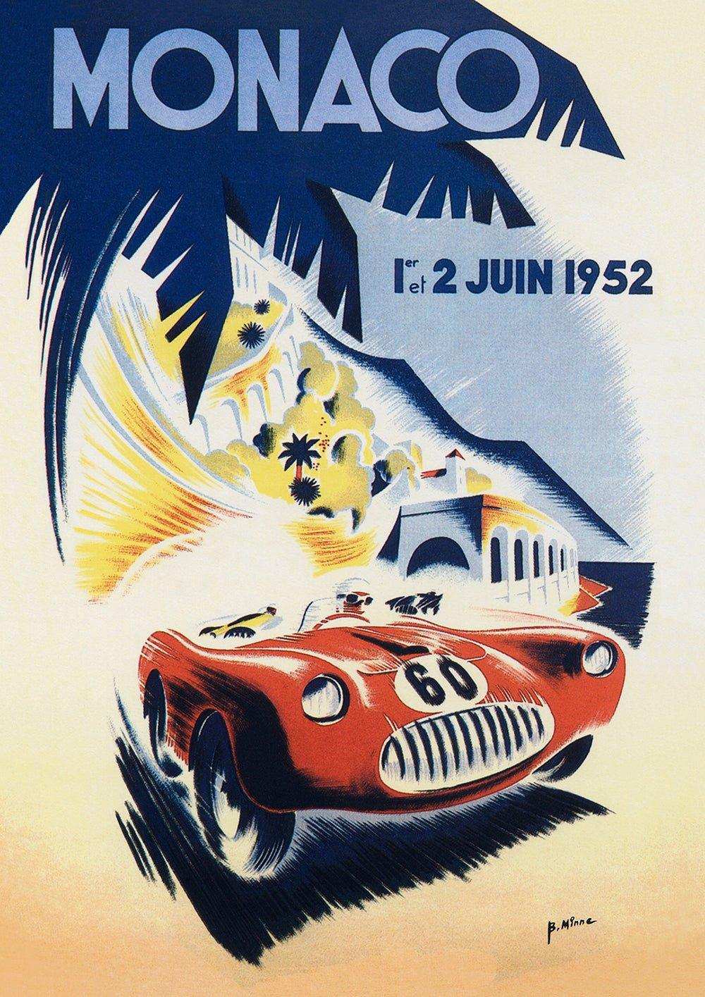 1952 Monaco Poster | Best Monaco Poster | Grand Prix Poster – Grand ...