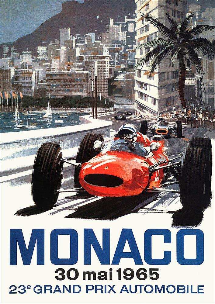 1965 Monaco Prix Poster | Monaco Prix Poster | Grand Prix Poster ...