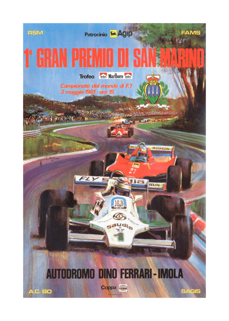 Italian Grand Prix Posters | 80's F1 Poster | Grand Prix Posters