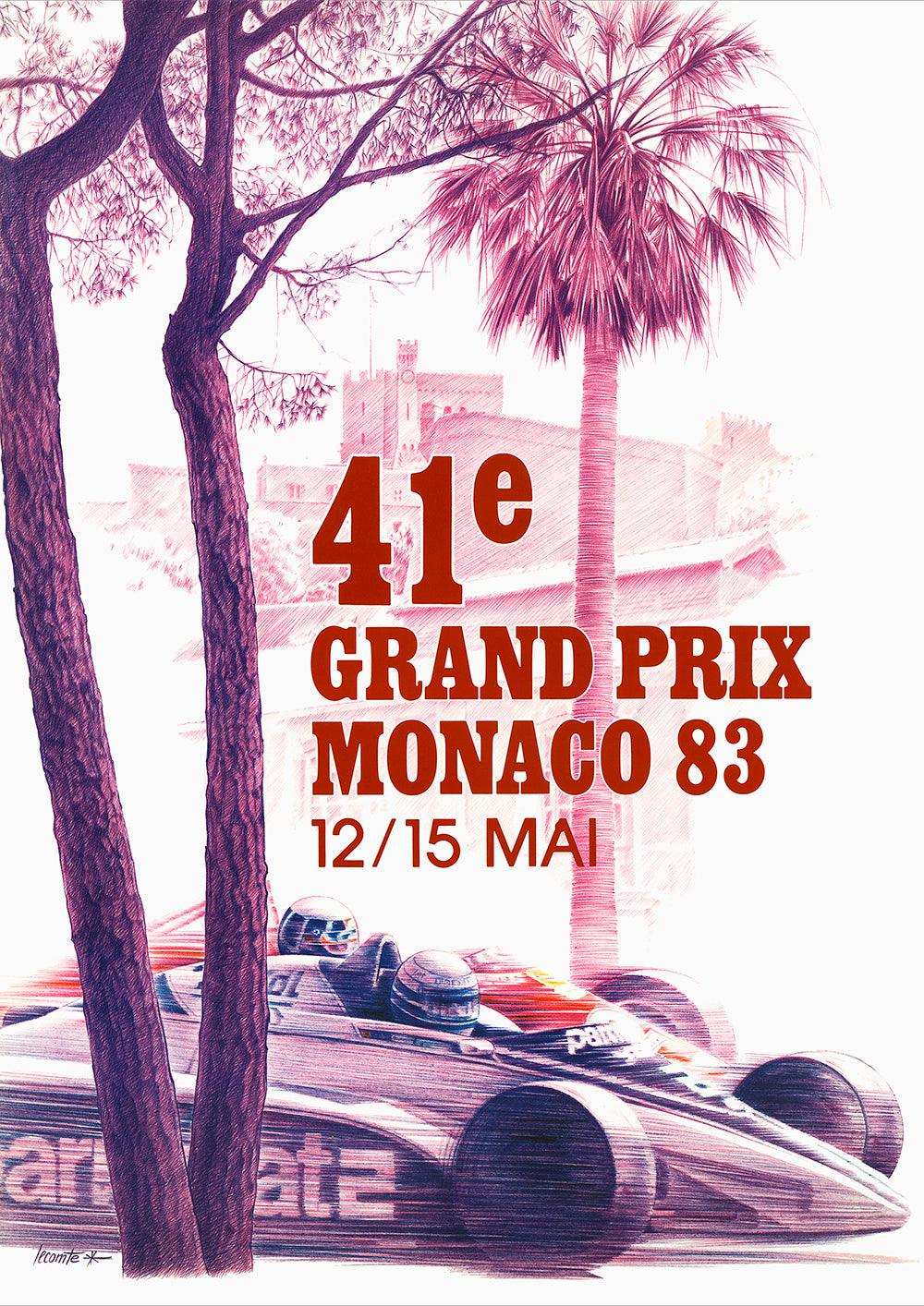 1983 Monaco Grand Posters | Monaco Grand Posters | Grand Prix Poster ...